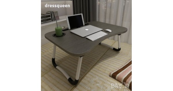 Масичка за лаптоп 60 х 40см, отделение за таблет и чаша на топ цена ...